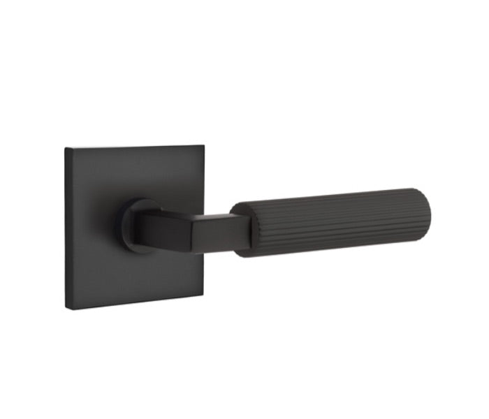 L-Square Straight Knurled Lever on Square Rosette – Bradford Hardware