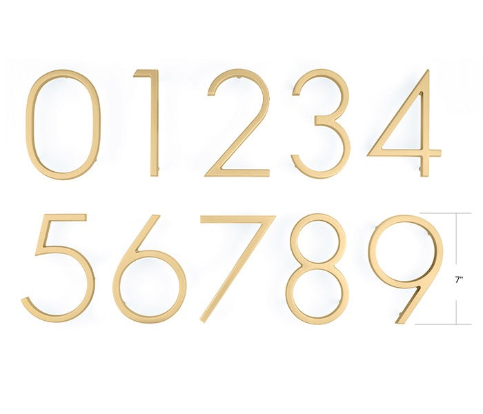 7" Modern Font House Numbers – Bradford Hardware